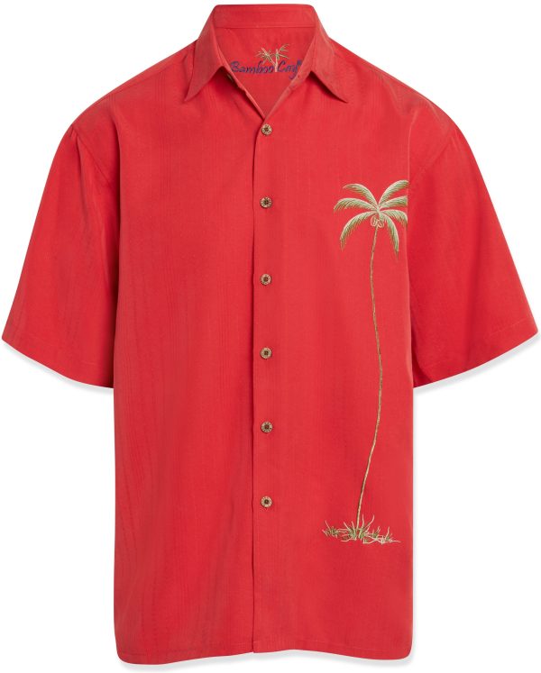 Single Palm Embroidered Shirt – Bamboo Cay® Official Site